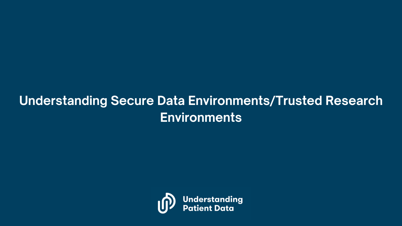 Secure Data Environments | Understanding patient data